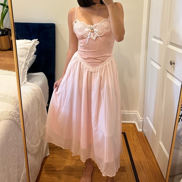 Dresses | Vintage Inspired Coquette Pink Dress | Poshmark